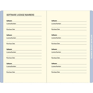 Blue Agate Internet Address & Password Logbook (removable cover band for security)