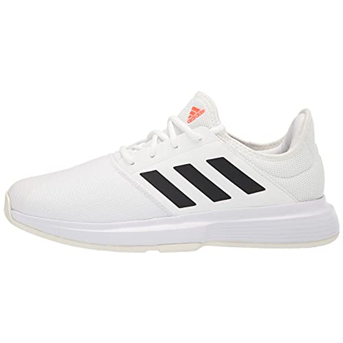 adidas Women's Gamecourt Tennis Shoe, White/Black/Solar Red, 9