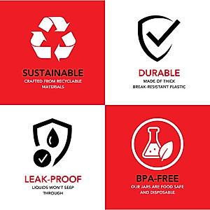 Stock Your Home 4 oz Mason Jars with Lids (10 Pack), Plastic Dessert Cups with Lids, Mini Mason Jars with Lids for Small Desserts, Cheesecake Shooters, and Parfait Cups, Disposable Party Dessert Cups