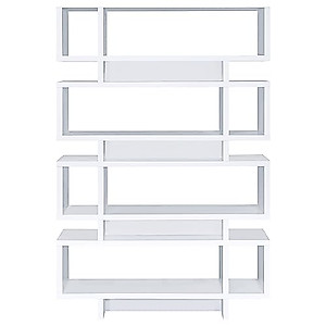 Coaster Home Furnishings Reid 4-Tier Open Back Bookcase White