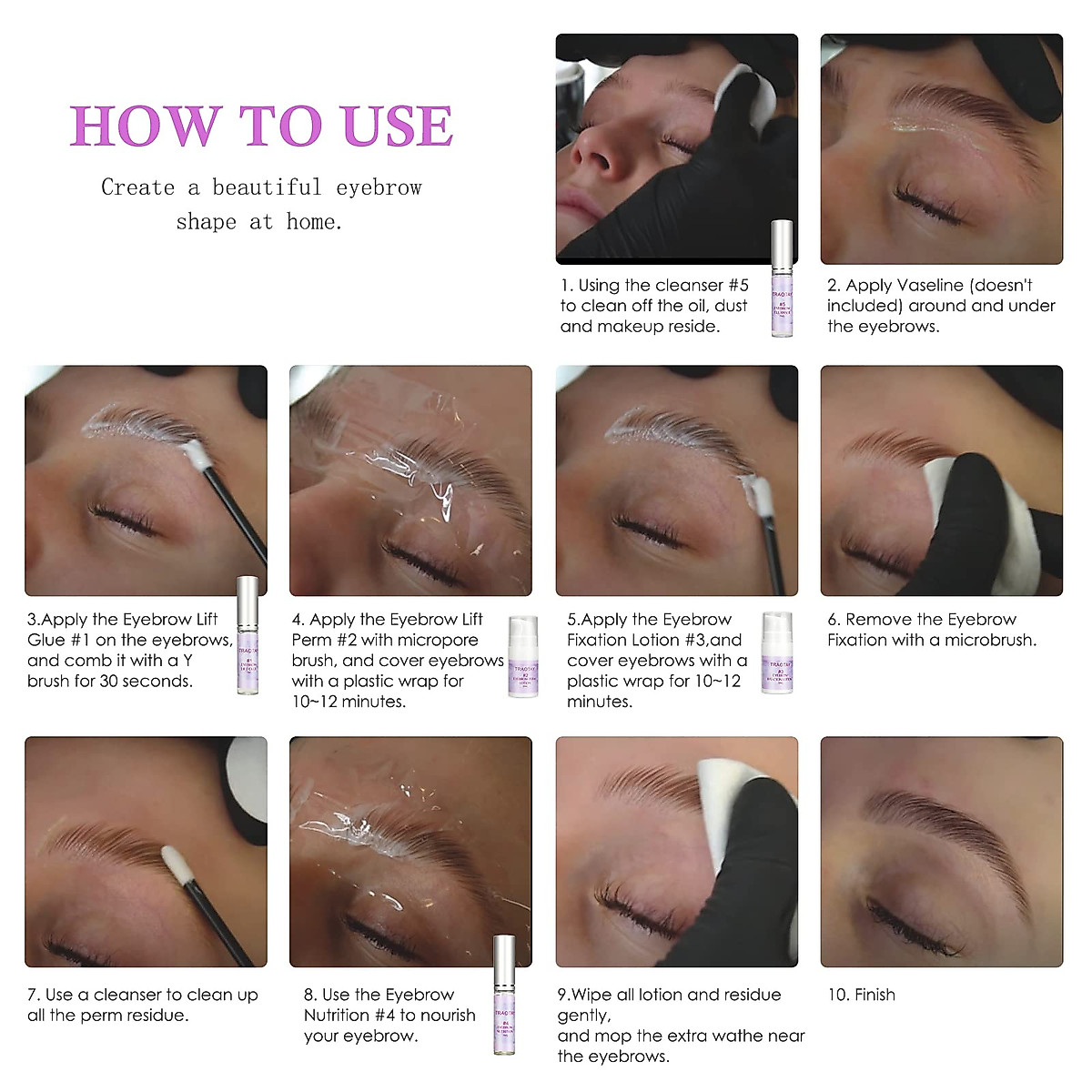 Eyebrow Lamination Kit - Instant Brow Lamination Kit DIY at Home, Professional Eyebrow Lamination,Eyebrow Perm Kit & Eyebrow Lift Kit Easy to Use,Fuller Thicker & Fluffy Brows Lasts Up to 6 weeks