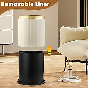 onlcuk Automatic Motion Sensor Bathroom Trash Can with Lid, 2.8 Gallon Touchless Trash Garbage Bin Small Mini Trash Cans Trashcan -White