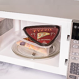 Pizza Slice Container Storage with Lids. Tray, Holder and Saver. 6 Plastic Packs to go. The Best Idea to Serve Pizza to Your Kids.