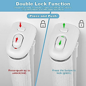 ERARROW Extra Wide Retractable Baby Gates,118 Inch Extra Wide Baby Gates for Large Opening,34”Tall Extra Long Dog Gates Safety Gates for Stairs, Indoor, Outdoor, Doorways, Hallways