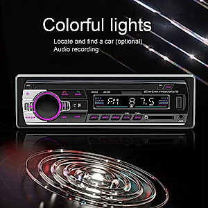 Multimedia Car Stereo Receiver, Car Radio AI Voice Control LED Display, Bluetooth Hands Free Calling, Support MP3 WMA WAV, USB2.0 Car MP3 Player Audio Systems