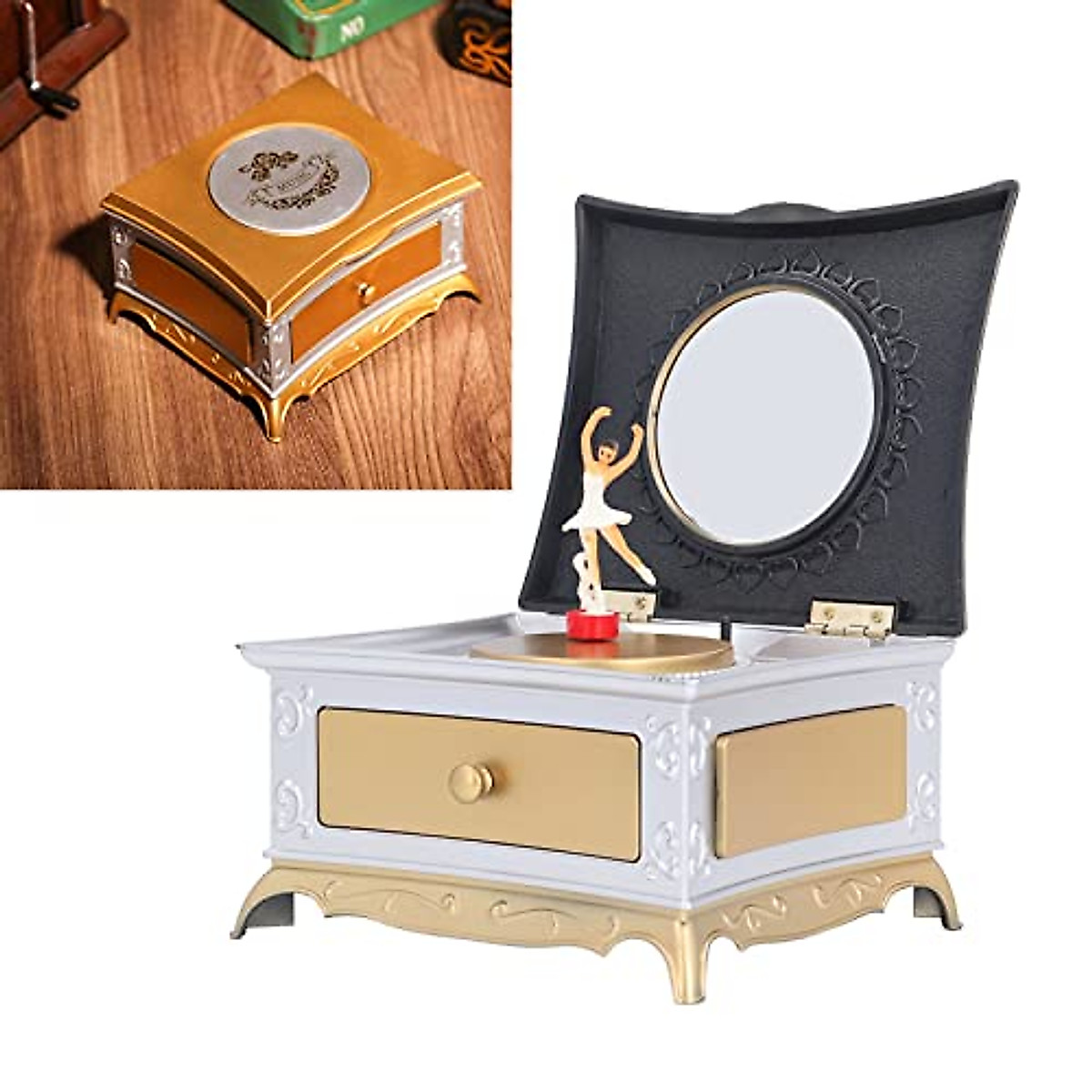 Wene Jewelry Box, Musical Jewelry Box Decoration Gifts Dancing Girl for Small Items Collection