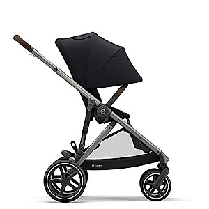 CYBEX Gazelle S Stroller, Modular Double Stroller for Infant and Toddler, Includes Detachable Shopping Basket, Over 20+ Configurations, Folds Flat for Easy Storage, Deep Black