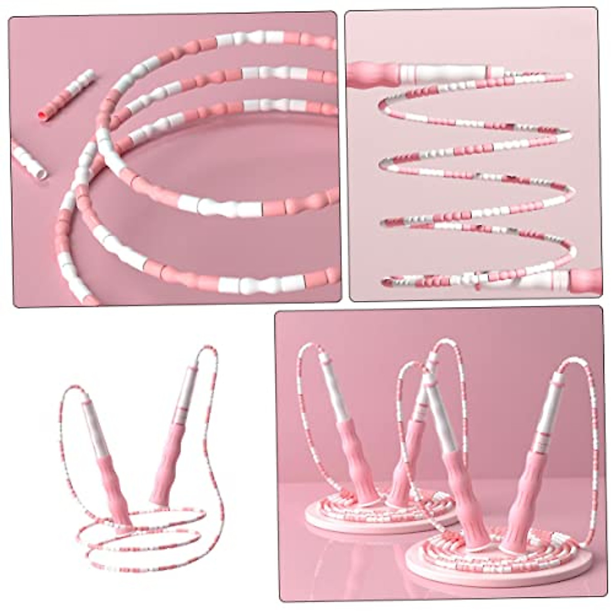 INOOMP 5pcs bamboo skipping rope fitness jump rope beaded jump rope jump rope for adults kids jump rope skipping jump rope jump rope for kids 8-12 girls jump rope adjustable jumping rope