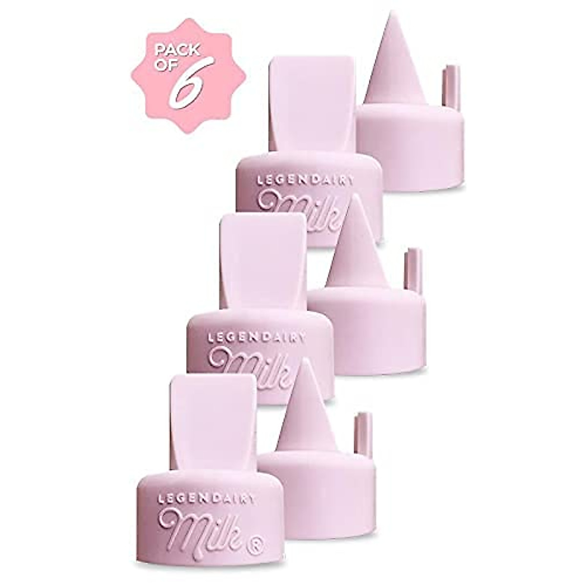 Legendairy Milk Duckbill Valves with Pull Tab - Compatible with Spectra - Pack of 6