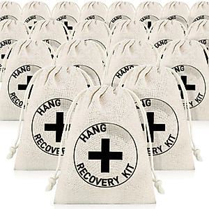 20 Pack Hangover Bag Gift Bags Bachelor Party Decorations Bachelor Party Favors Bachelorette Bridal Shower Pouches with Drawstring Party Wedding Favors for Bachelorette Party (White, Cross)