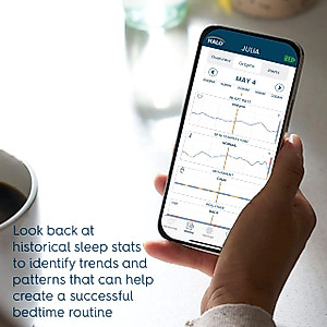 HALO SleepSure Smart Baby Monitor - Live Heart Rate View, Rollover, Skin Temperature, and Motion Notifications with On-The-Go Monitoring, Historic Sleep Data, Customizable Settings – Gray