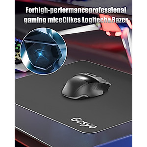 Professional Glass Gaming Mouse Pad for Logitech G502/G PRO/G703, Large Non Slip Mousepad for Avid Gamer-Special Glass Surface with Improved Precision and Speed for Smooth Mouse Control