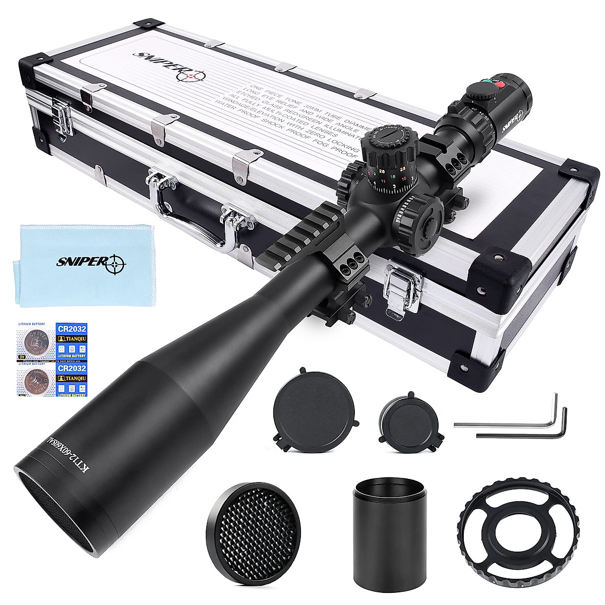 Sniper KT12-60x60SAL MOA Reticle Rifle Scope