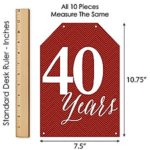 Big Dot of Happiness We Still Do - 40th Wedding Anniversary - Hanging Vertical Paper Door Banners - Anniversary Party Wall Decoration Kit - Indoor Door Decor