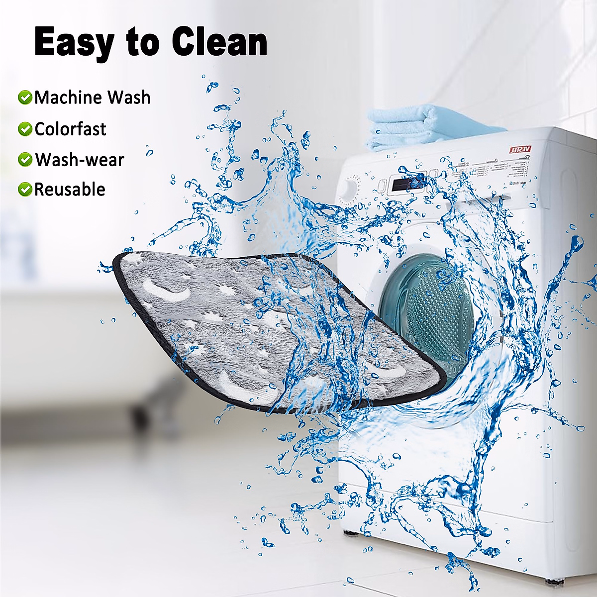 3PCS Guinea Pig Bedding Glow in Dark Small Pet Warm Liners Washable Hamster Bedding Pads, Absorbent & Anti Slip Rat Dragon Luminous Bedding Playing Mats for Small Animals, 14 inch