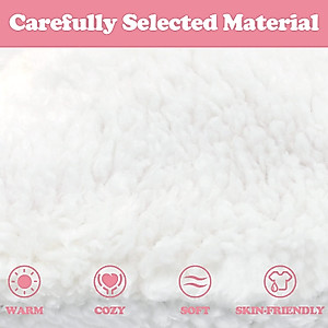 Baby Girl Winter Hat Toddler Hat and Gloves Set Baby Hats and Mittens Sherpa Lined Toddler Hats for Boys Pink 12-24 Months