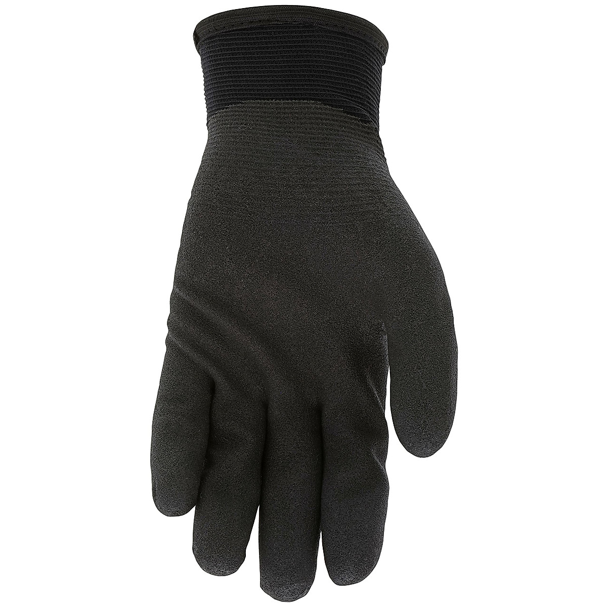 MCR Safety Gloves N9690FCM Ninja ICE Insulated Work Gloves 15 Gauge Black Nylon with Acrylic Terry Interior, HPT Coated, Medium, 1 Pair