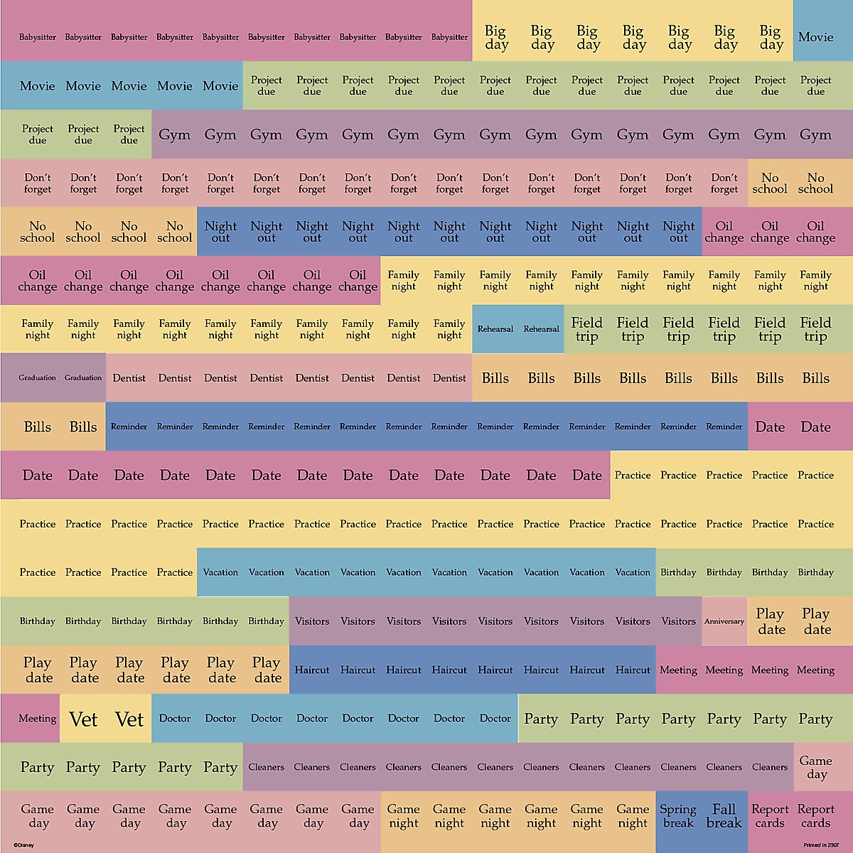 2023 Disney Classics Magnetic Family Calendar