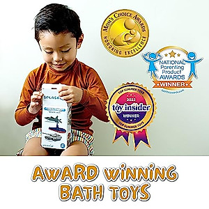 SplashEZ Mold Free Bath Toys for Kids & Toddlers, Sealed No Hole Baby Bath Toys, Soft Durable Military Set, Float on Water, No Mold Design for Shower Tub Pool, Infant Babies Ages 0-1-3-6-12-18 Mo