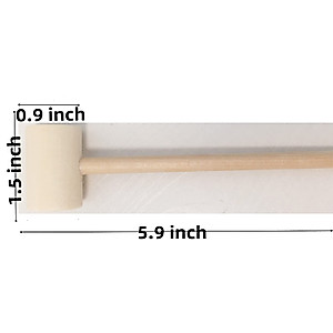 Autupy 20 Pieces Wooden Crab Lobster Seafood Mallets,Wooden Hammer for Chocolate,Breakable Heart Hammer