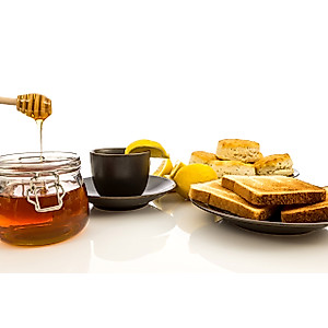 Honey Dipperz 4 PACK - 6" Inches Long (16cm) Wooden Honey Dipper Drizzler Stirring Stick, Spoon Rod Muddler Dispense