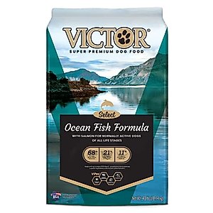 Victor Super Premium Dog Food – Select - Ocean Fish Formula – Gluten Free Dry Dog Food for All Normally Active Dogs of All Life Stages, 40lbs