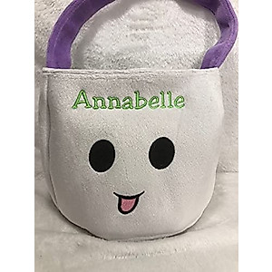 Embroidered Personalized Halloween Basket Trick or Treat customized Bucket