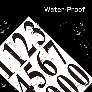 Die Cut Black Vinyl Numbers Stickers 2 Inch Self Adhesive - 3 Sets - Premium Decal for Mailbox, Signs, Window, Door, Cars, Trucks, Home, Business, Address Number, Indoor or Outdoor