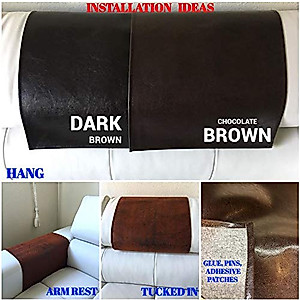 luvfabrics Simple Suede Furniture Protector, Leather Recliner Damage Prevention, Head Rest, Sofa, Love seat, Leather Protector, Computer Chair, Couch Cover (Chocolate, 14 by 30 Inch)