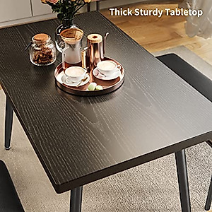 Gizoon Dining Table Set for 4, Kitchen with Bench and 2 Chairs Small Space, Apartment