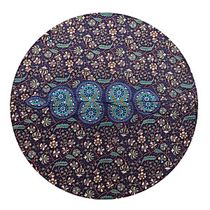 ANJANIYA - 32" Peacock Mandala Bohemian Yoga Meditation Floor Pillow Cover Comfortable Home Car Bed Sofa Cushion Couch Seating Large Zipped Throw (32 inches, Blue Green)