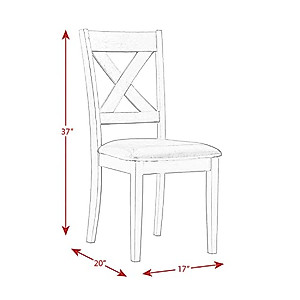 Picket House Furnishings Alexa Standard Height Side Chair Set in Gray