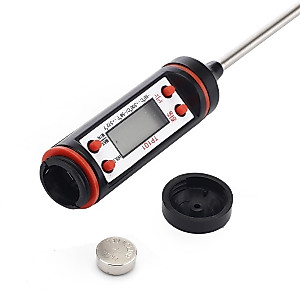 TBBSC Meat Thermometer,Instant Read Digital Cooking Thermometer,Electronic Food Thermometer with Super Long Probe for Kitchen,Milk,Candy,BBQ and Grill