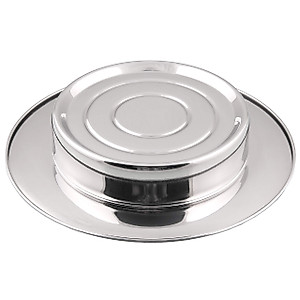 Mayur Exports Communion Ware Holy Wine Serving Tray with A Lid & A Stacking Bread Plate with A Lid + 40 Cups - Stainless Steel (Mirror/Silver)