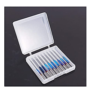 V Groove Router Bits 1/8" Shank CNC Wood Carving Bits 10pcs 30°& 60°Engraving Bits Nano Blue Coat Solid Carbide CNC Router Bits for 2D&3D Sculpture Signmaking