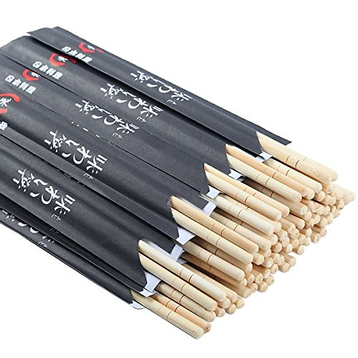 Disposable Chopsticks Pack of 100 Pair, 9" Japanese Style Sleeved Sushi Chopsticks by Gmark GM1038