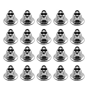 SUPVOX 20pcs Craft Bells Jingle Bells Mini Small Bells Silver Wind Chimes Bells Vintage Metal Bells Christmas DIY Craft Wind Chimes Making
