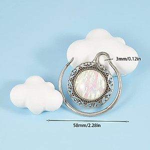 Pair Brass Puj Ju Solstice Hoops with Sythetic Opal Ear Weights Stretched Lobe Earrings Ear Expander for Women piercing Charming Body Jewelry