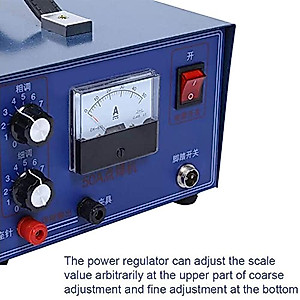 GAOMIN Jewelry Spot Welding Machine,50A Adjustable Pulse Spot Welder,400w Gold Silver Platinum Spot Welder,Welding Range 0.5-1mm,Artisan Tools for Metal,Silver,Platinum,Jewelry Repair