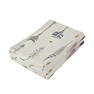 Premium Polyester Cotton Hand Towels Boho Arrows and Feathers, Highly Absorbent,Set of 2, 28.3 x 14.4in(227rh0a)