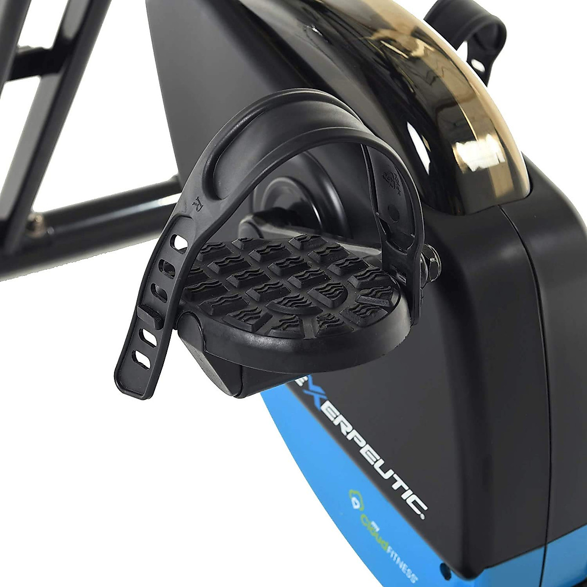 Exerpeutic Bluetooth Smart Foldable Bike with Resistance Bands and Free MyCloudFitness App, Black Folding Bike