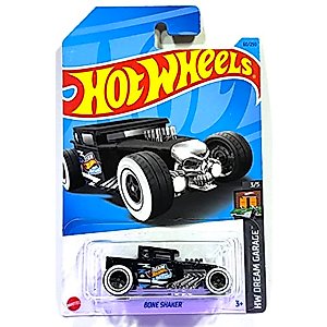 Hot Wheels - Bone Shaker - HW Dream Garage 3/5 - Black - 2023 - Mint/NrMint Ships Bubble Wrapped in a Sized Box