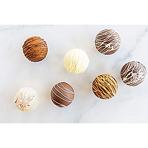 Drizzle Bottle for Hot Chocolate Bombs - Condiment Dispenser & Kitchen Squeeze Bottle- Chocolate Sauce, Frosting, Simple Syrup, Icing & Candy Melts- 4 Holes with Lid, Includes Chocolate Glaze Recipe