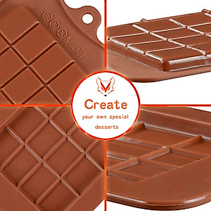 V-fox Silicone Break-Apart Chocolate, Protein and Energy Bar Molds (Set of 2)