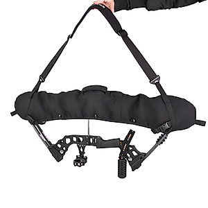 ZSHJGJR Archery Compound Bow Sling String Protector Compound Bow Cams Sling Case Carrying Shoulder Strap Holder Compound Bow Accessories for Outdoor Hunting (black)