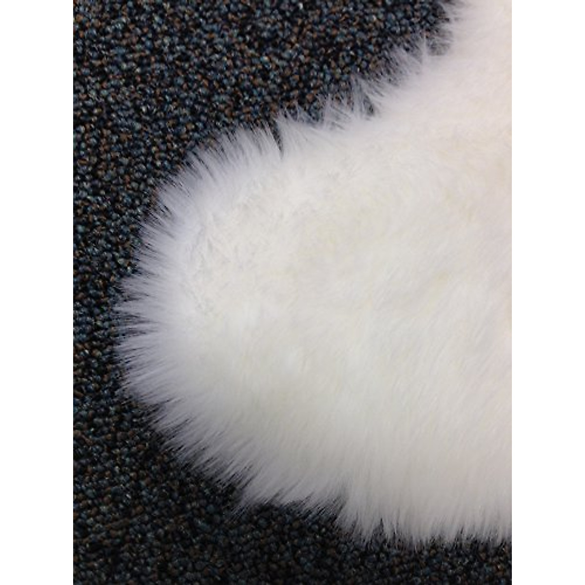 Nouvelle Legende Faux Fur Sheepskin Rug Soft and Stylish Luxury Single (20 in. X 36 in.) - White