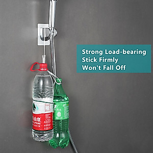 GwernKB Strong Adhesive and Waterproof Shower Head Holder for Handheld Showerhead Adjustable No Drilling Wall Mount Bracket for RV Kids Bathroom Shower,Fix Firmly and Use Conveniently