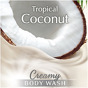 Suave Essentials Body Wash, Creamy Tropical Coconut, 15 Fl Oz (Pack of 1)