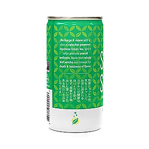 Ito En Sencha Shot, Japanese Green Tea, 6.4 Ounce (Pack of 30), Unsweetened, Zero Calories