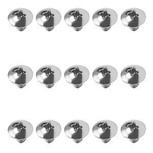 MroMax 15Pcs M6 x 8mm Truss Head Phillips Machine Screw, 304 Stainless Steel (A2-70), Fully Thread, Metric Silver Gray Truss Cross Head Screws Bolts for Home Small Appliance Electronic Instrument